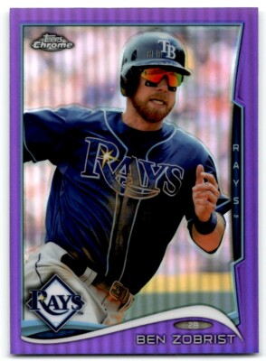 2014 Topps Chrome PURPLE REFRACTOR Ben Zobrist Tampa Bay Rays #101 | eBay