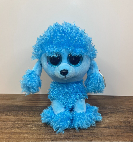 Beanie Boos 8" Mandy Blue Poodle w/Tags Puppy Dog Glitter Eyes ...