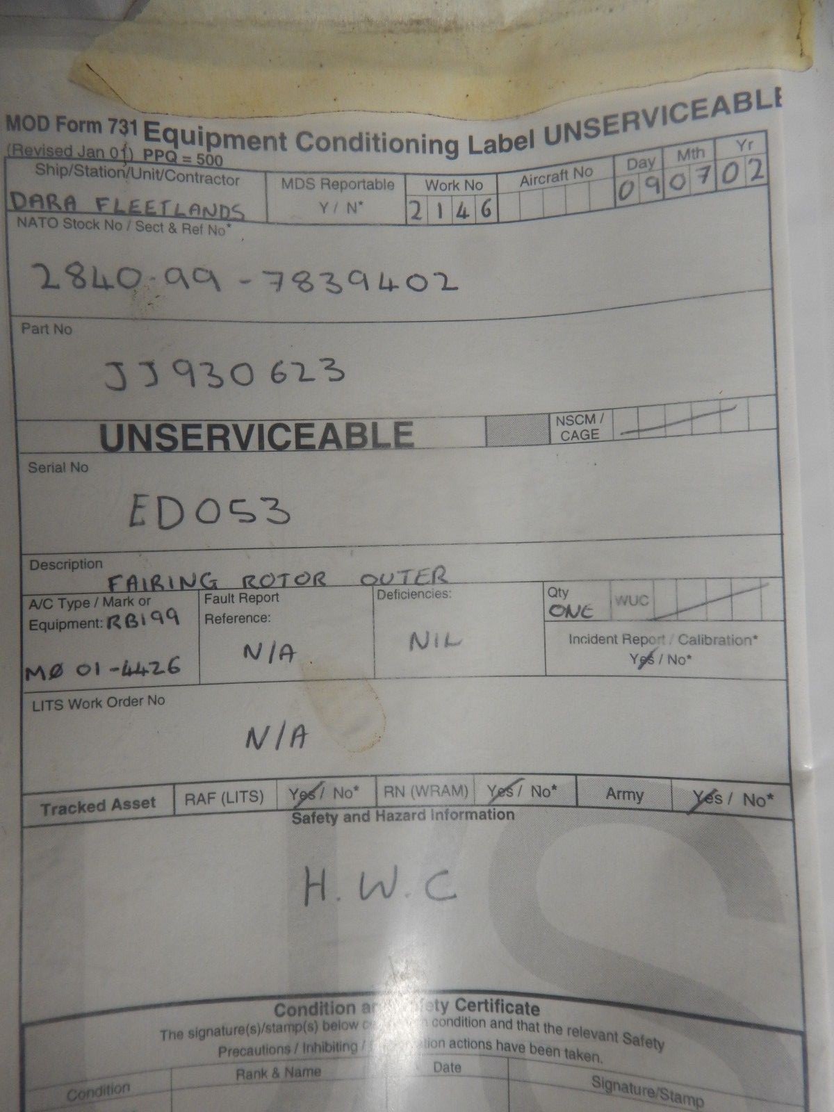 Tornado Aircraft RB199 Jet Engine Spinner [GR6E] | eBay UK