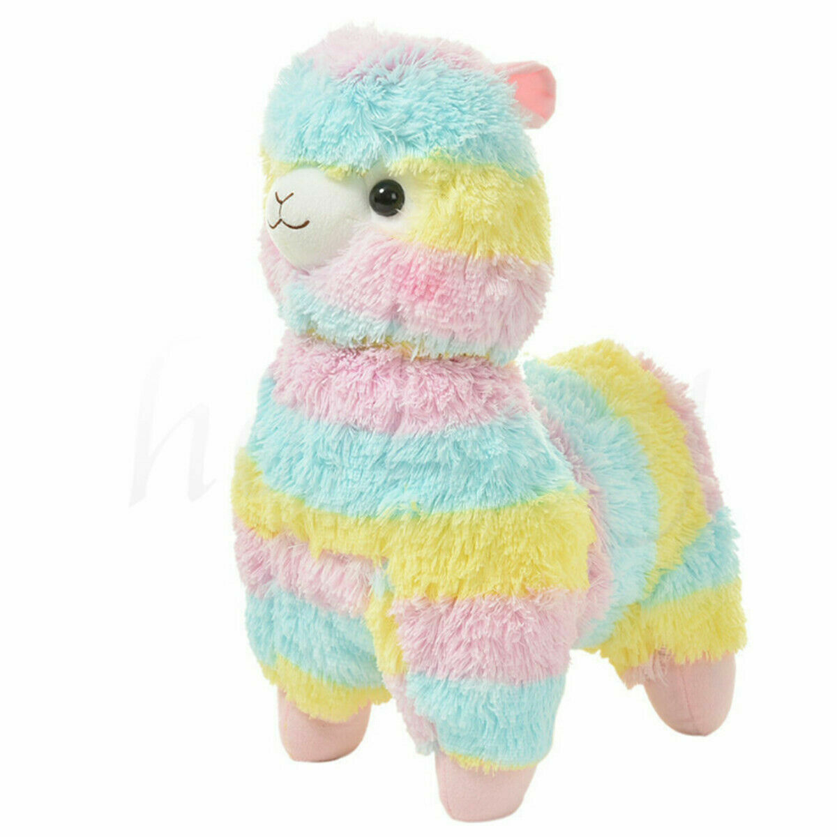 Arco Iris De Alpacasso Lindo Estampado Llama Alpaca Sobre Fondo Rosa