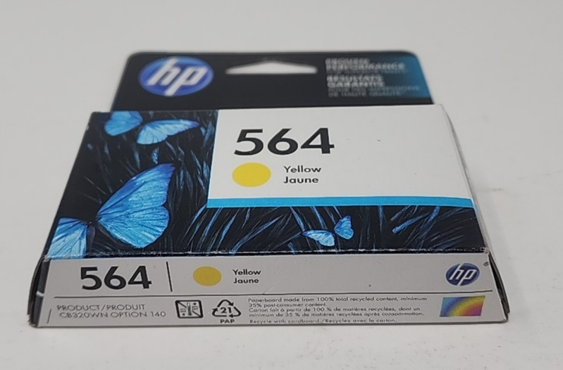 HP 564 YELLOW Ink Cartridge GENUINE OEM NEW SEALED | eBay