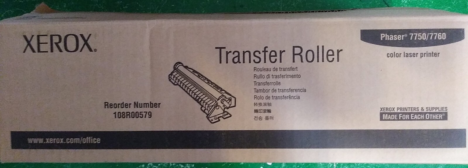 Xerox Transfer Roller 108R00579 for Phaser 7750/7760 NEW IN BOX | eBay