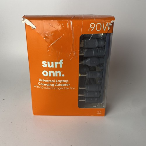 NEW SURF ONN 90W UNIVERSAL LAPTOP CHARGING ADAPTER 10 INTERCHANGEABLE ...