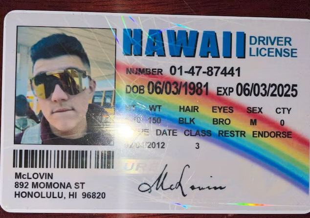 🌈🤓 McLovin ID CARD Movie Superbad Mc Lovin with "HOLOGRAM" 🌈🤓 | eBay