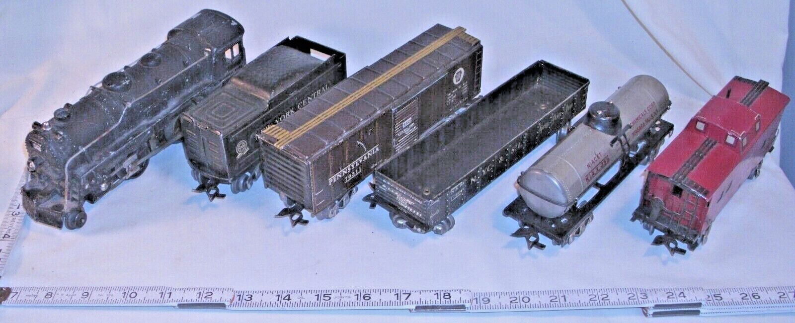 MARX NEW YORK CENTRAL 999 STEAM LOCOMOTIVE 2-4-2 ELECTRIC 6 PIECE TRAIN ...