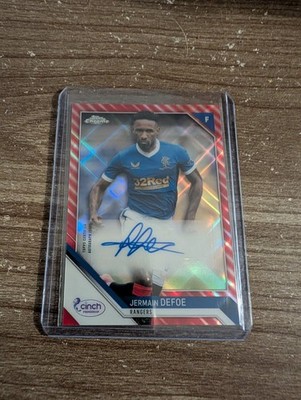 Topps SPFL Chrome 21/22 Jermain Defoe Red Tartan Auto /5 Rangers FC ...