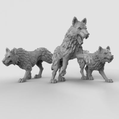 Fantasy Wolf Pack Wolf Pack By Dark Fantasy AI Wall Art