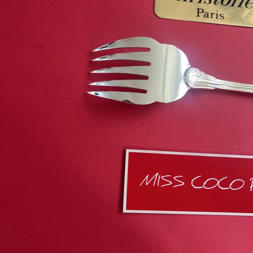 Fish Serving Fork Chinon 22 cm Christofle Very Good Condition Silver ...