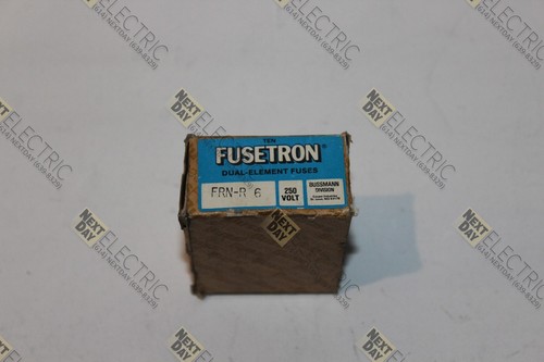 Fusetron, FRN-R-6, Dual Acting Fuse 6 Amp 6a 250v Bussmann Cooper Eaton ...