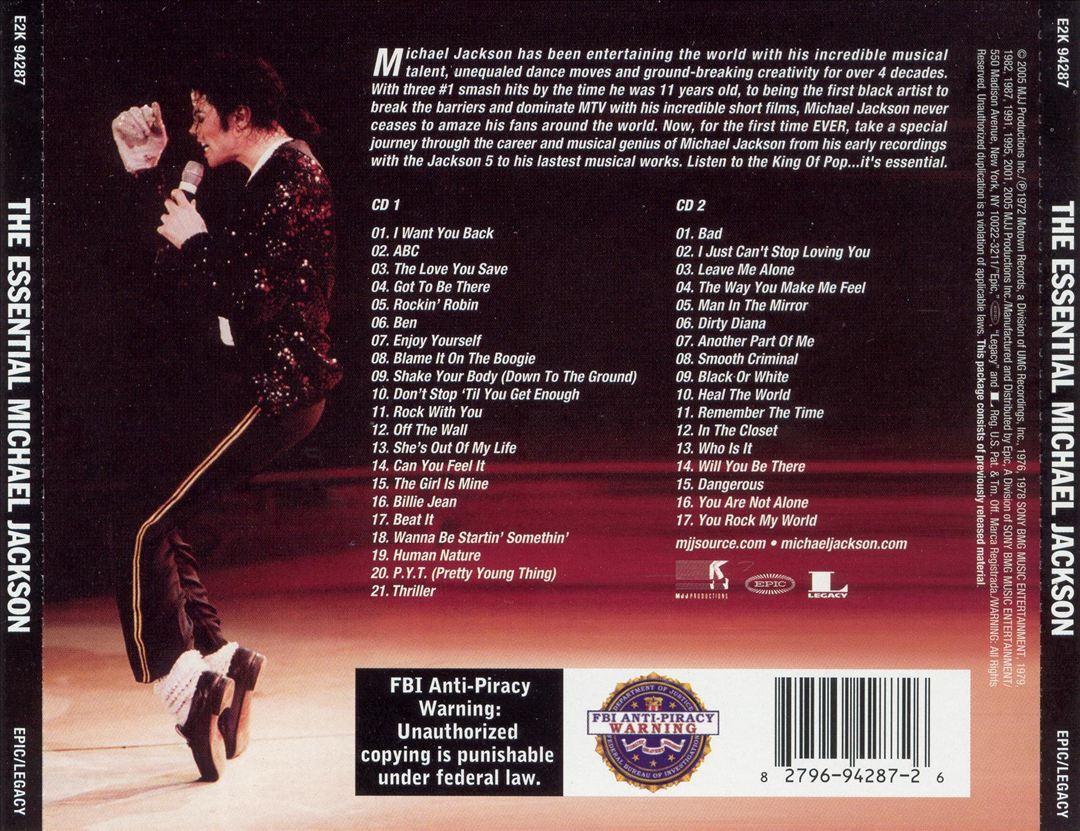 MICHAEL JACKSON - THE ESSENTIAL MICHAEL JACKSON NEW CD 827969428726 | eBay