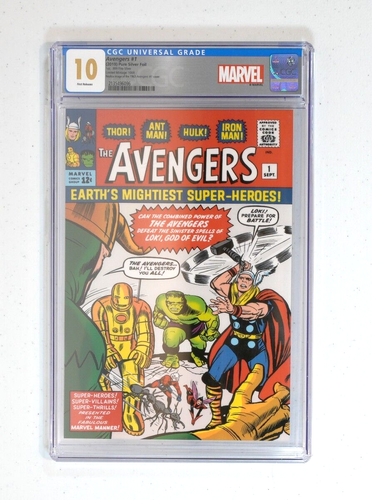 AVENGERS #1 SILVER FOIL SHEET CGC 10.0 GEM WITH TIN. RARE ONLY 167 CGC ...