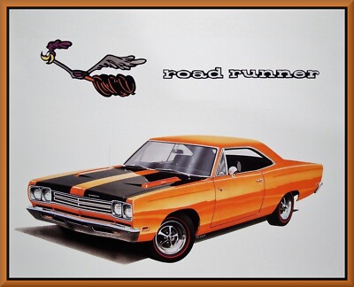 1969 Plymouth Road Runner, Tool Box / Man Cave / Refrigerator Magnet ...