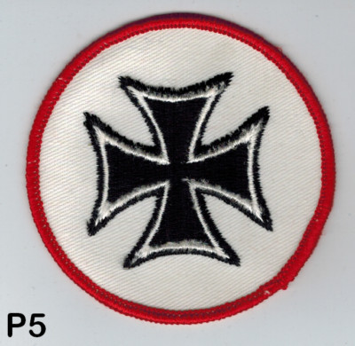 VINTAGE SURFER IRON CROSS PATCH 3” ORIGINAL RED WHITE & BLACK NOS 60's ...