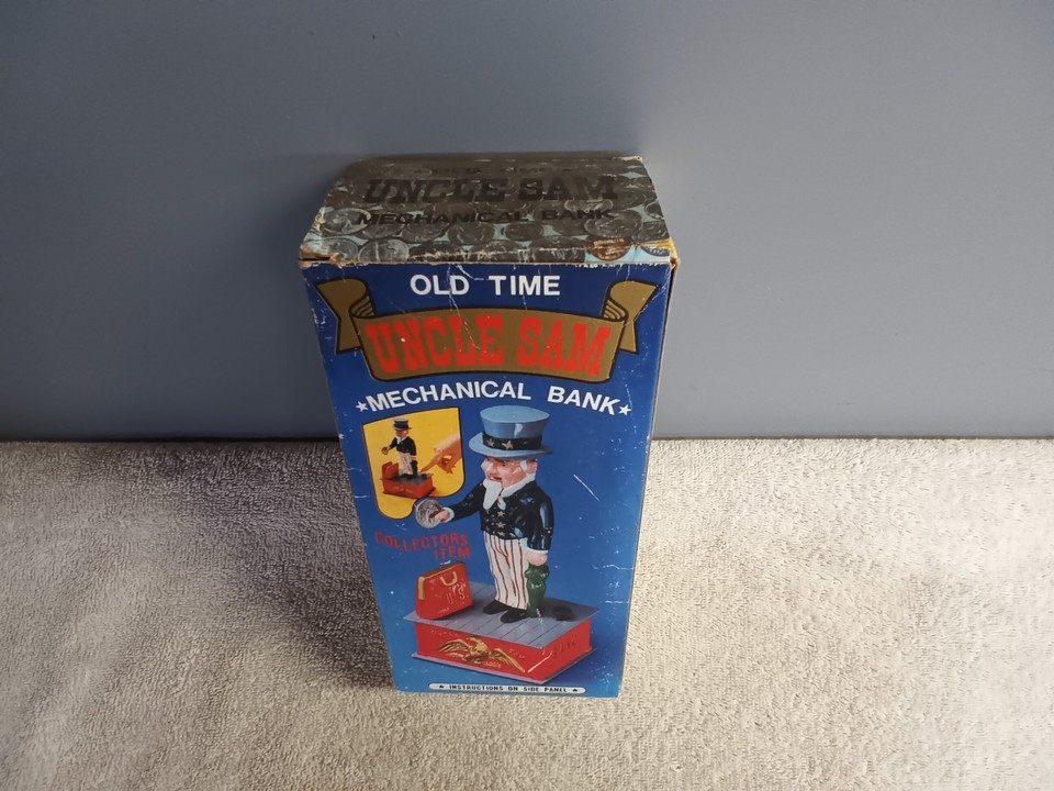 Uncle Sam Old Time Mechanical Bank, Original Working Condition, Circa ...