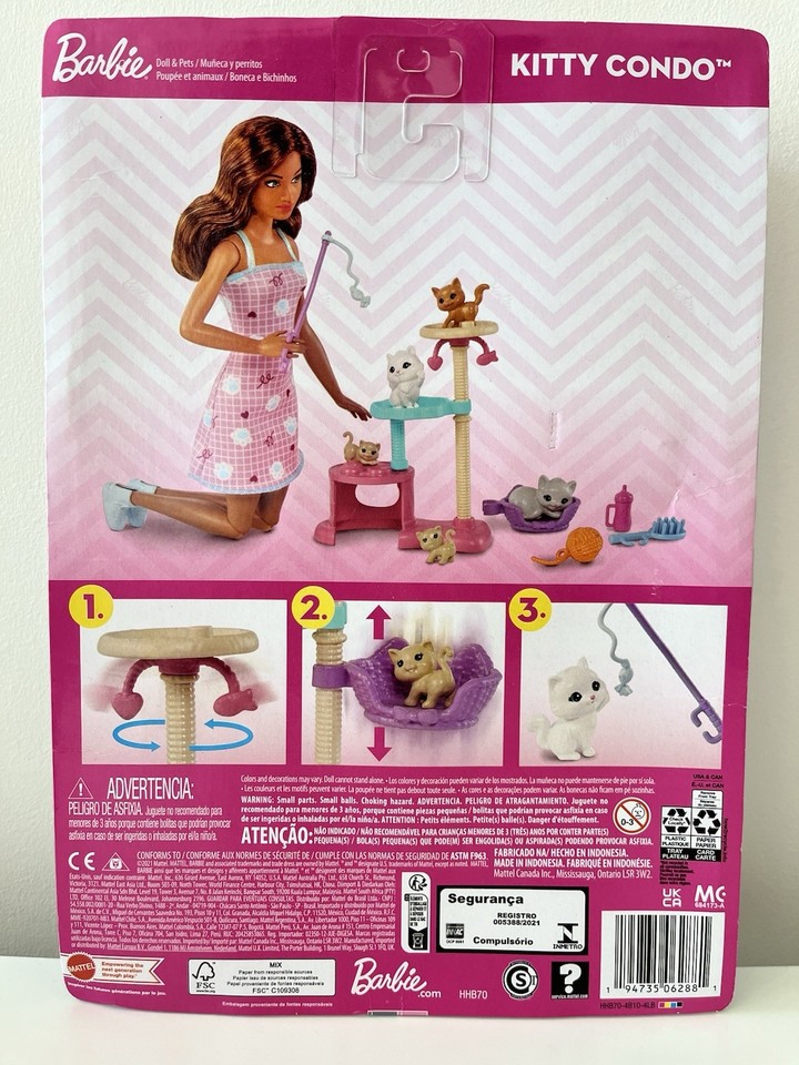 Barbie Playset Kitty Condo Pet Cat Kittens Accessories 2020 HHB70 NEW ...