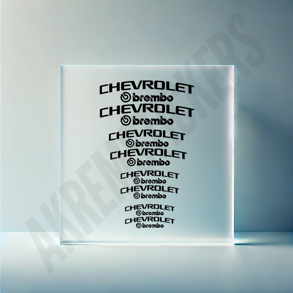 8x Chevrolet Brembo Brake Caliper Decal Stickers / Car Decals / Car ...