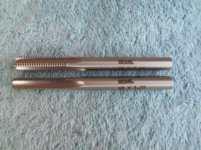 LOT OF 2 REGAL PREMIUM M8 X1.25 CUTTING TAPS. COOLANT FLOW THRU. LOOK ...