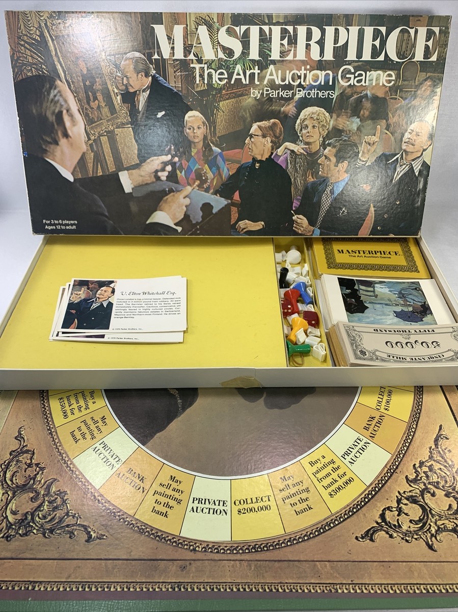 1970 Masterpiece Game Vintage 1970 Masterpiece The Art Auction Board