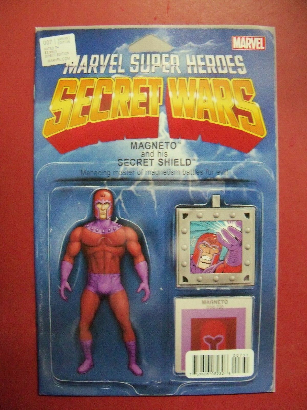 SECRET WARS #7B MAGNETO Action Figure Variant (9.4 NM) MARVEL COMICS ...