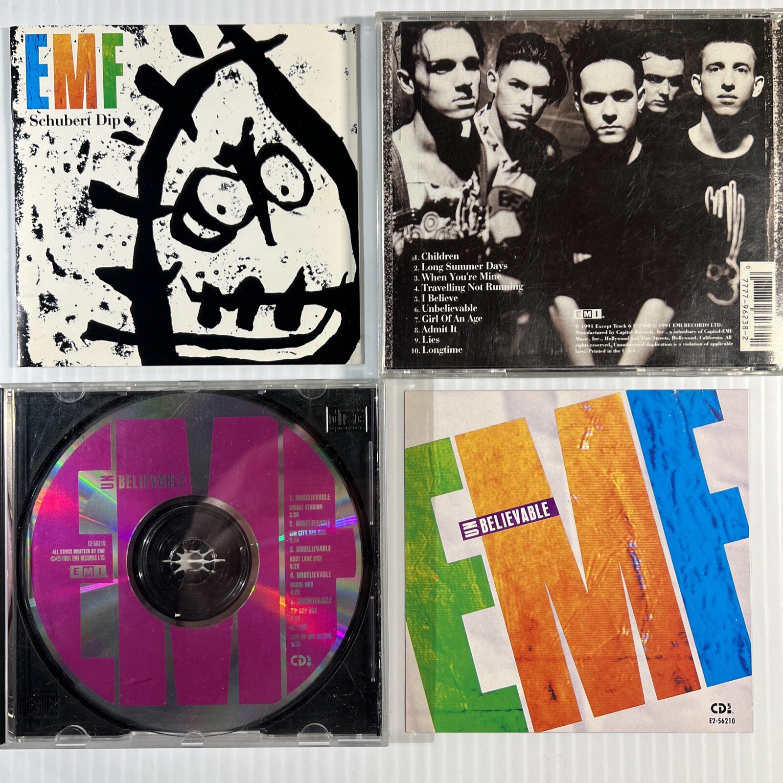 EMF - Unbelievable Maxi Single & Schubert Dip CD BUNDLE 1991 EMI | eBay