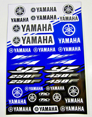 Factory Effex Yamaha Universal OEM Sticker Sheet Graphics Decals YZ YZF ...