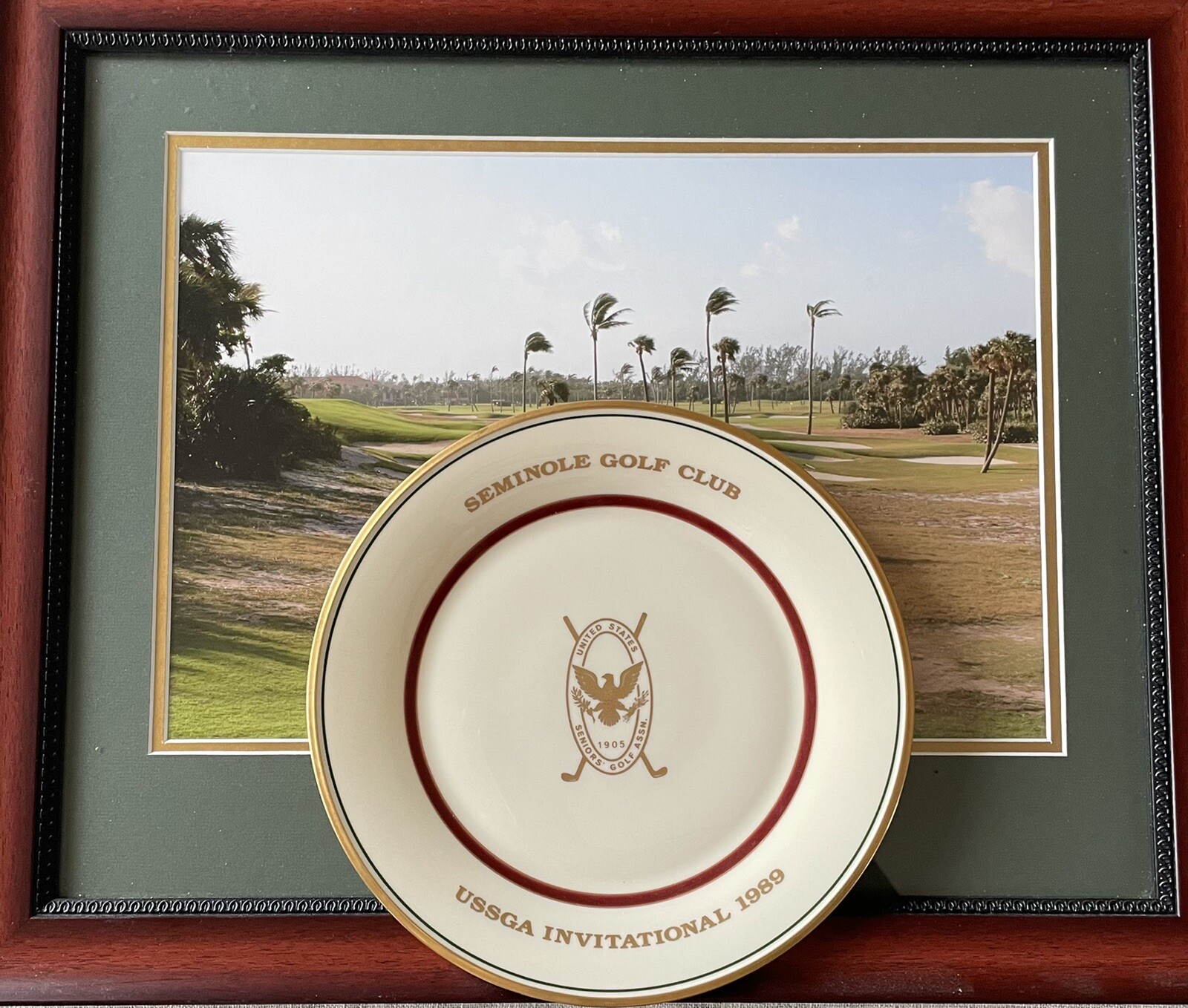 Lenox-Vintage Senior Golf Association Dinner Plate-SEMINOLE Golf Club ...