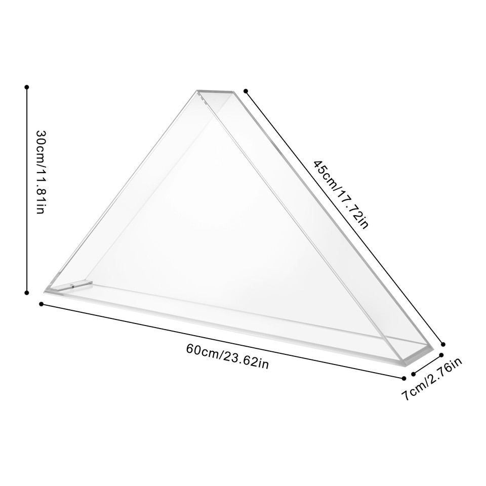 Flag Display Case Clear Acrylic Flag Box Triangle Holder for Table Wall ...