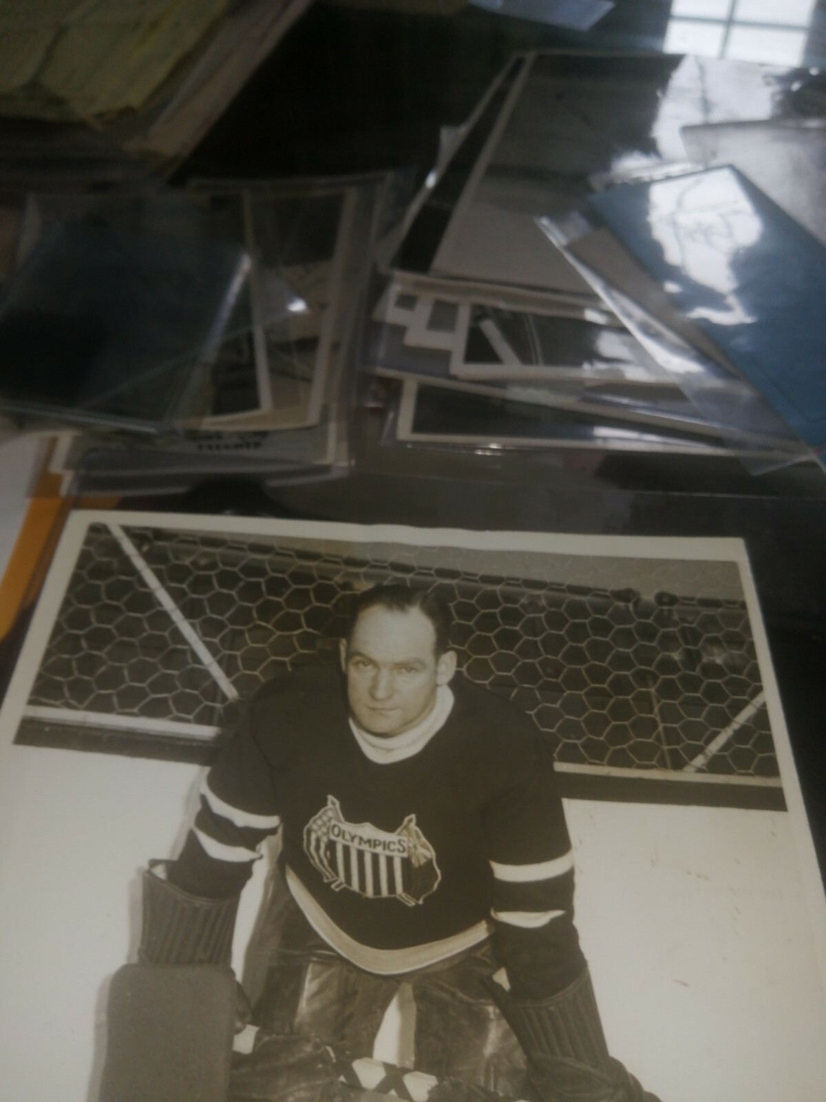 JOHN ROSS ROACH DETROIT OLYMPICS 1934 RED WINGS RARE GOALIE PHOTO NHL ...