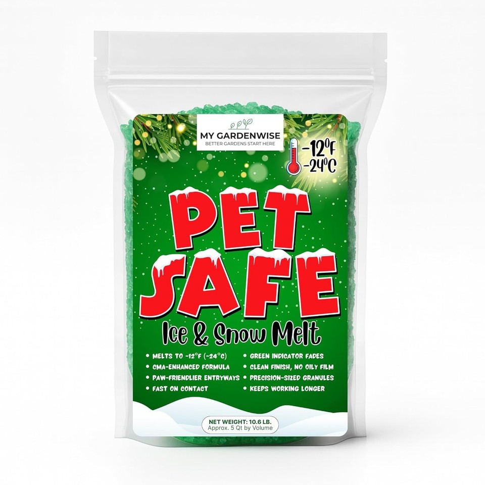Pet Safe Ice Melt – Green Granular Snow Melt w/ CMA – Melts to −12°F ...