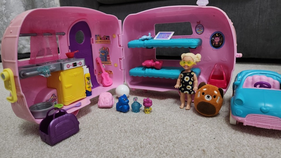 Barbie Kid Camper Van with Chelsea and Accessories Playset | eBay UK