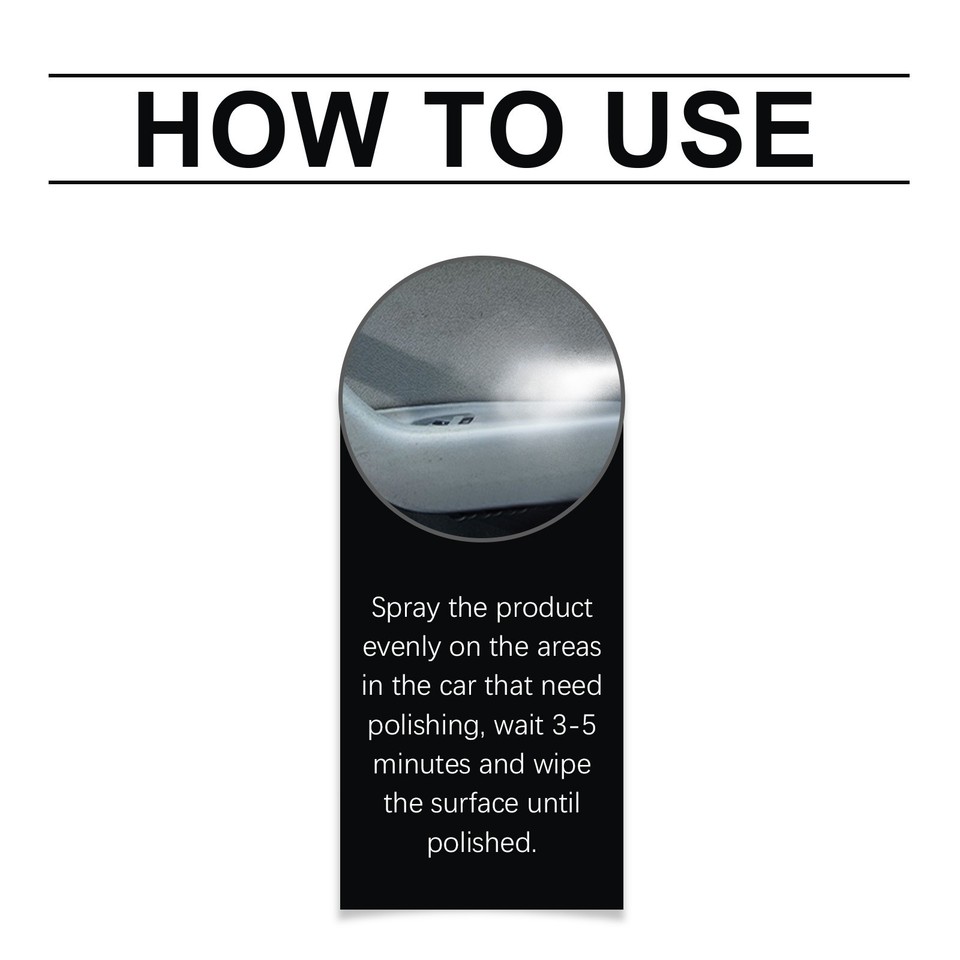 Car Interior Polish 100ml Car Interior Cleaner Interior Detailer Spray ...