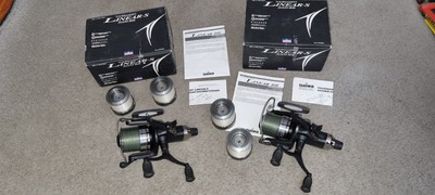2 x Daiwa Linear Tournament S5000 BR Baitrunner reels Carp Barbel Pike ...