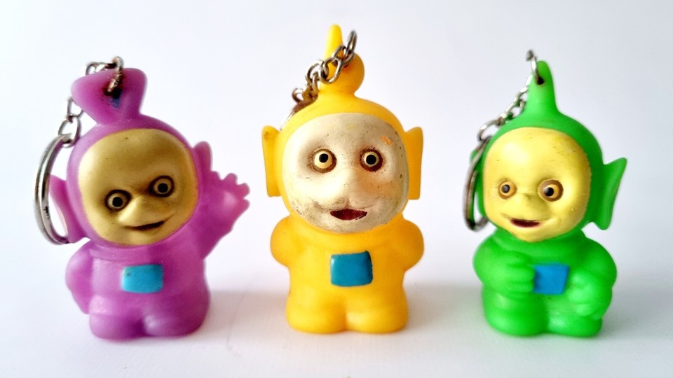 VINTAGE 1990s TELETUBBIES Keychain • Soft Squeeze Toy • RARE ...