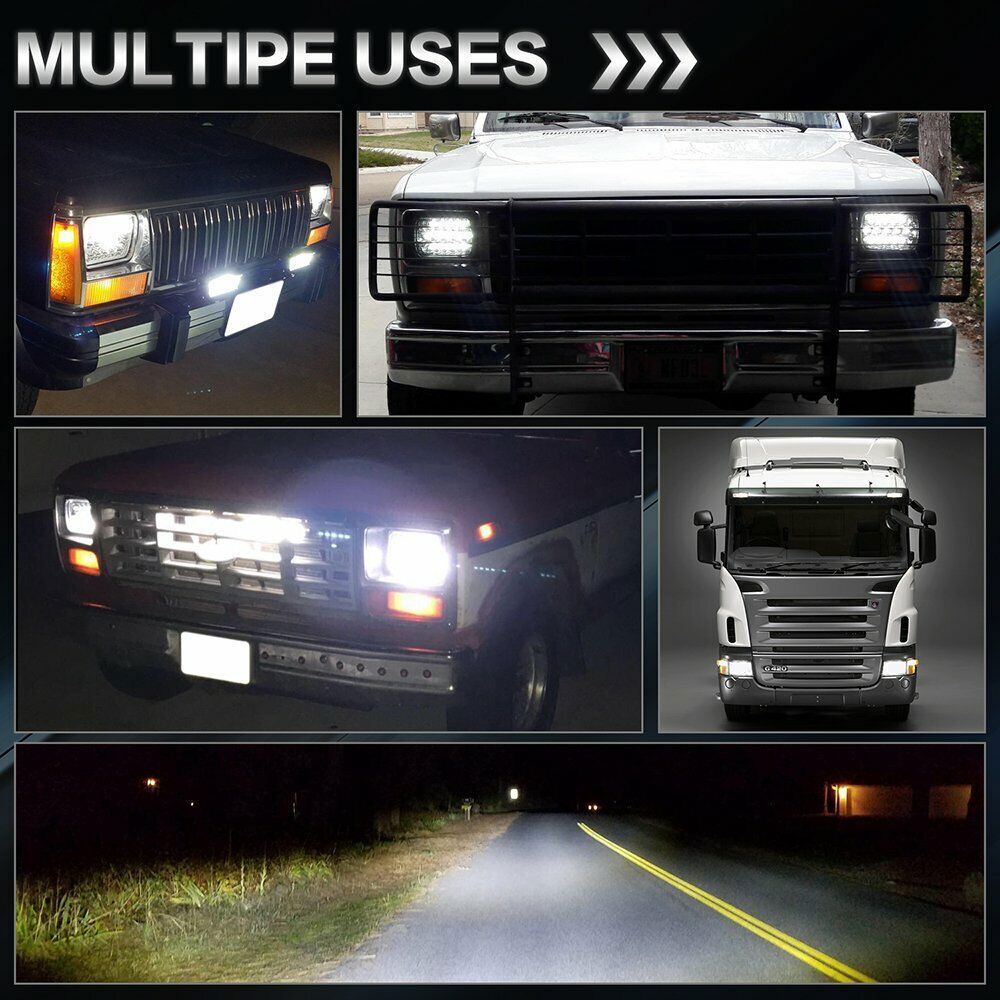 5x7" 7x6 LED Headlight Hi/Lo DRL For Chevy Express 1500 2500 3500 4500 ...