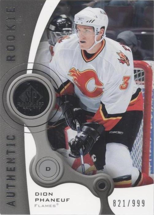 2005-06 SP Game Used Edition - Authentic Rookies Dion Phaneuf #130 /999 ...