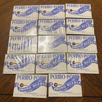 Permo-Point Phono Needle Standard Stock No. PP-2 For 78 RPM - Lot Of 14 ...