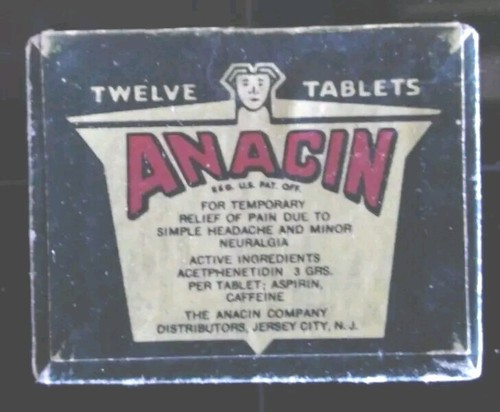 Rare ANACIN Medicine Paper Box Small Purse Travel Vintage Analgesic | eBay