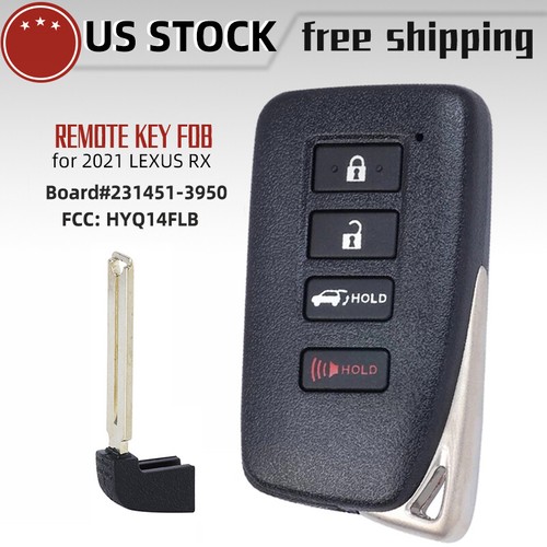 for 2020-2022 Lexus NX300 RX350 RX450h Smart Remote Key Fob HYQ14FLB ...