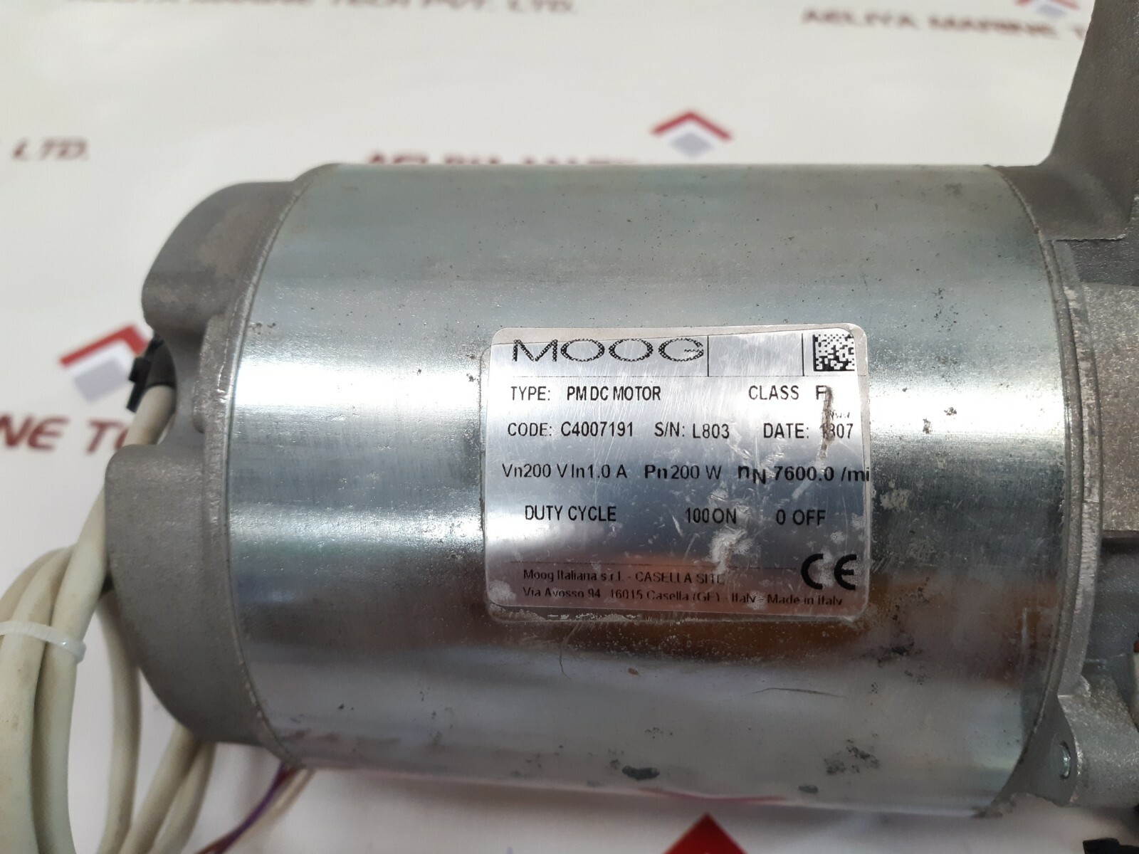 Moog pm dc motor c4007191 class b | eBay
