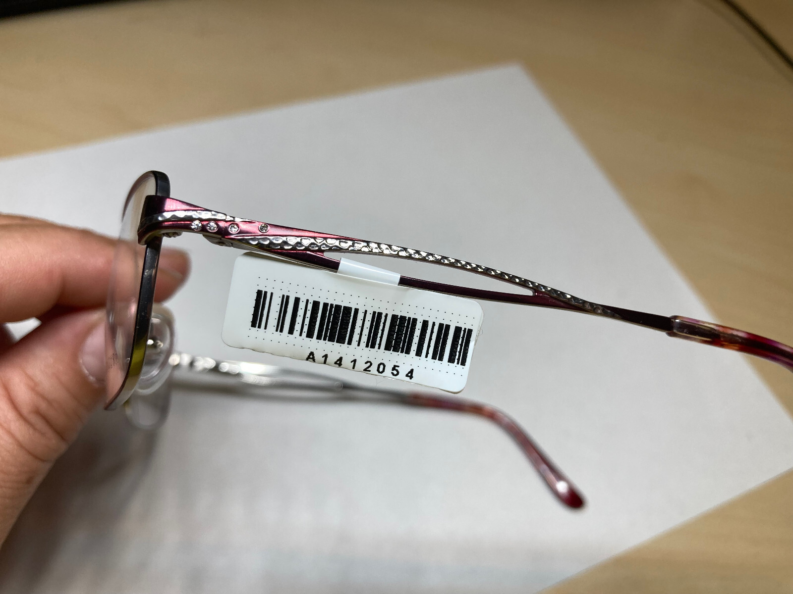 COTE D'AZUR WOMEN'S WINE/SILVER EYEGLASS FRAMES #CDA-244 C2 SIZE: 52-17 ...