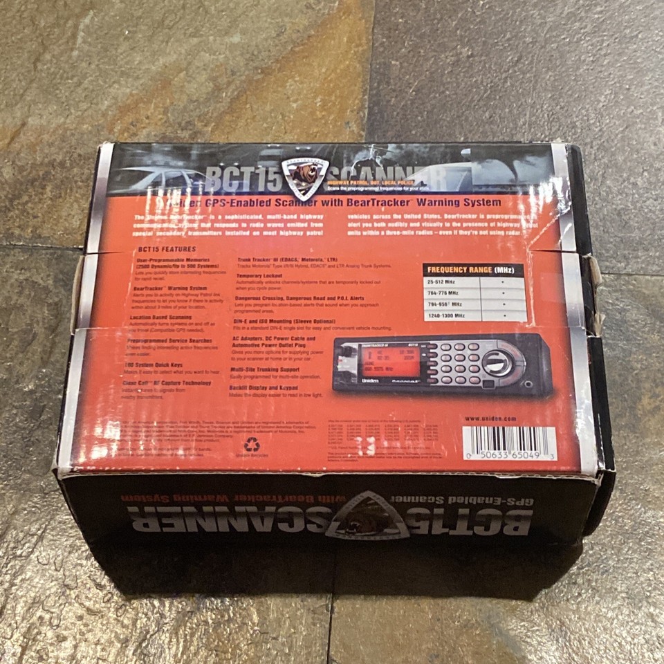 Uniden BearTracker Mobile Tracking Scanner with GPS Support - Black ...