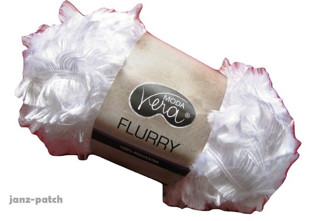10 X 50 Gram Balls Moda Vera Flurry Yarn White 100 Percent Polyester ...