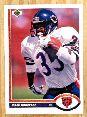 1991 UPPER DECK NEAL ANDERSON CARD#244 NM-MT CHICAGO BEARS UNIVERSITY ...
