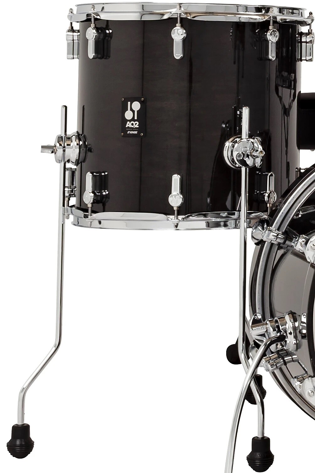 Sonor AQ2 Series 14x13" Transparent Stain Black Floor Tom Drum Maple ...