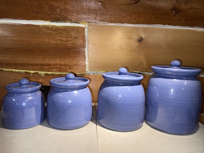 VINTAGE Blue Bybee Pottery COMPLETE SET - Kentucky Made | eBay