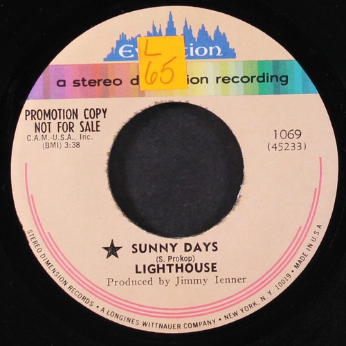 LIGHTHOUSE: sunny days EVOLUTION 7" Single 45 RPM | eBay