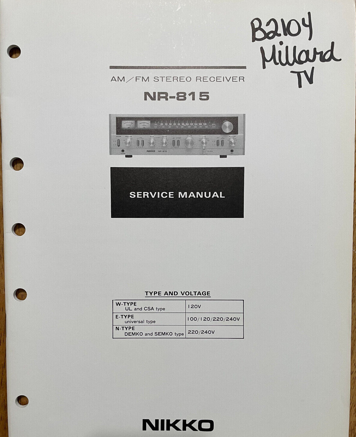 NIKKO NR-815 AM / FM STEREO RECEIVER SERVICE REPAIR MANUAL | eBay