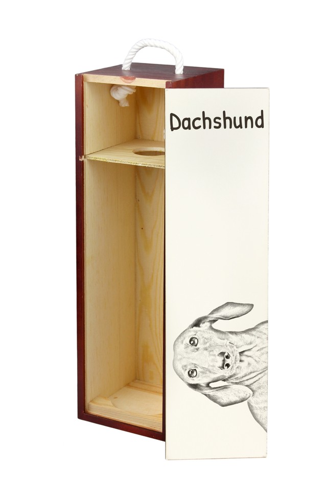 Teckel wine box with a dog Art-Dog | eBay
