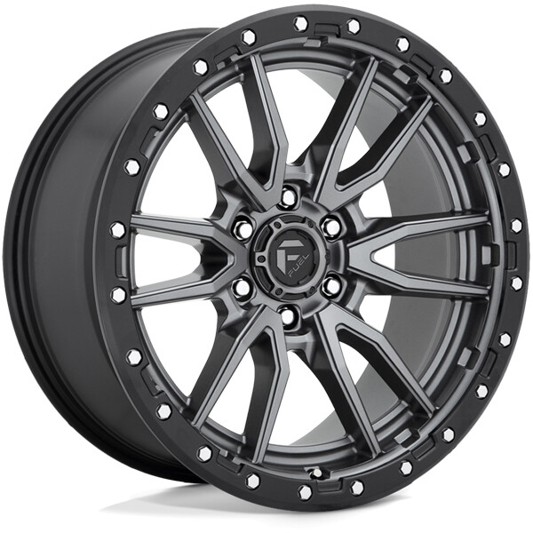 (Set of 4) Fuel D680 Rebel 6 18x9 6x4.5" +20mm Gunmetal Wheels Rims 18 ...