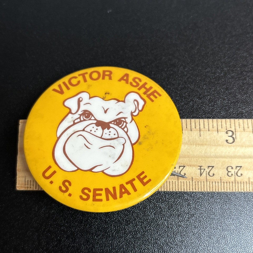 2.25" Ashe Yellow, Brown & White Tennessee U.S. Senate Pin back Button ...